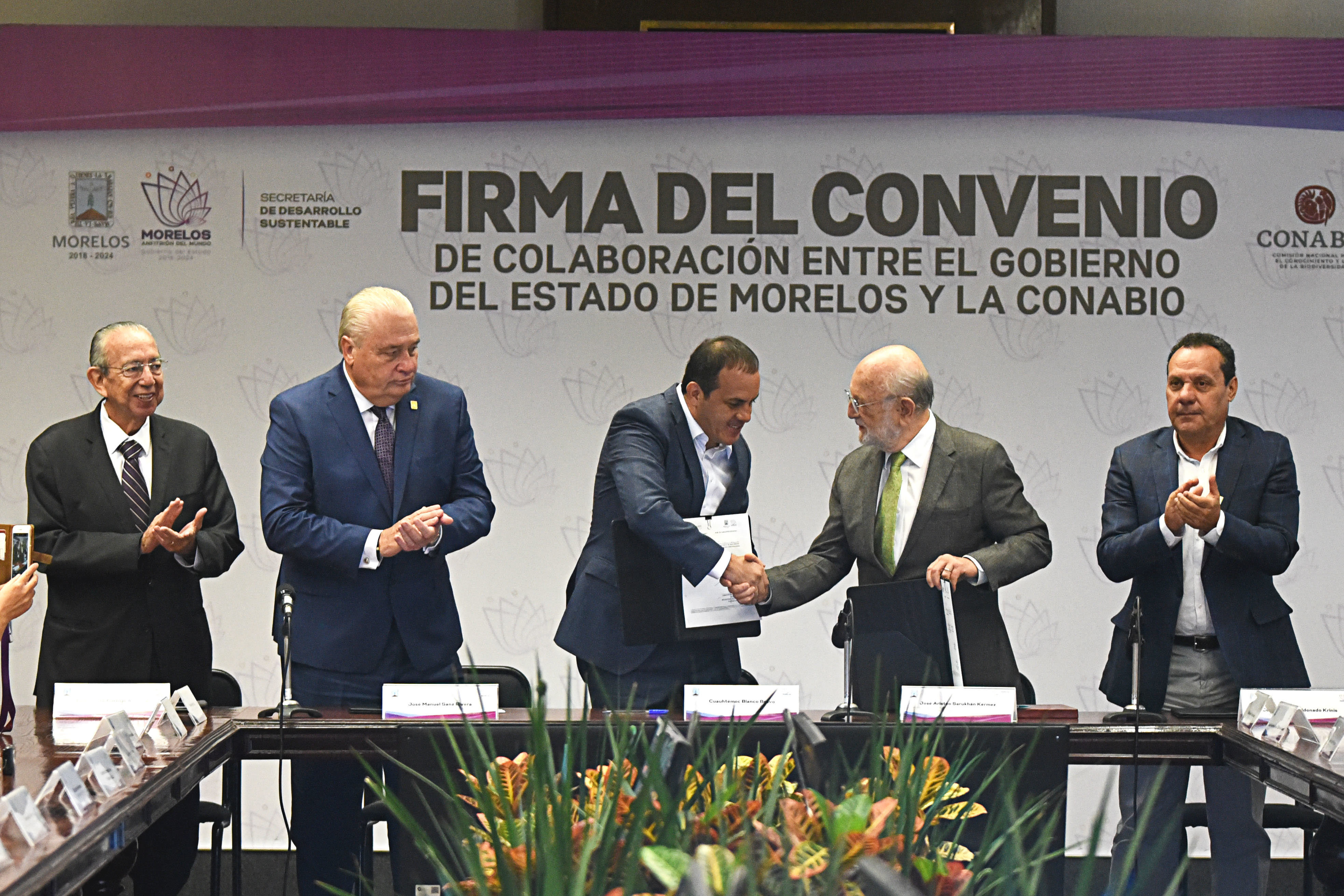 Firman convenio de colaboración gobierno del estado y Comisión Nacional ...