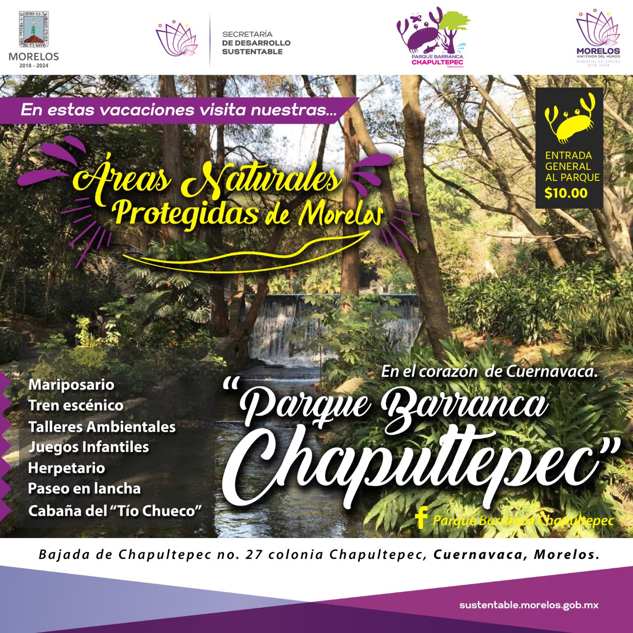 Abrirá Parque Barranca Chapultepec todos los días en vacaciones de ...