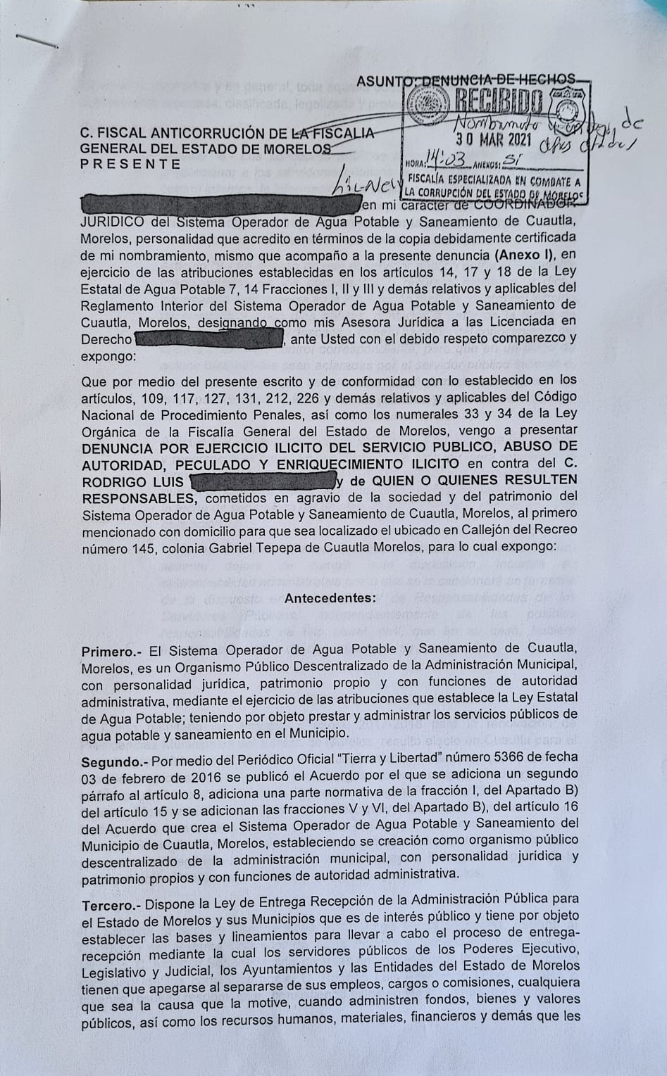 La Fiscalía Anticorrupción Tendrá Que Atender El Caso De Una Denuncia