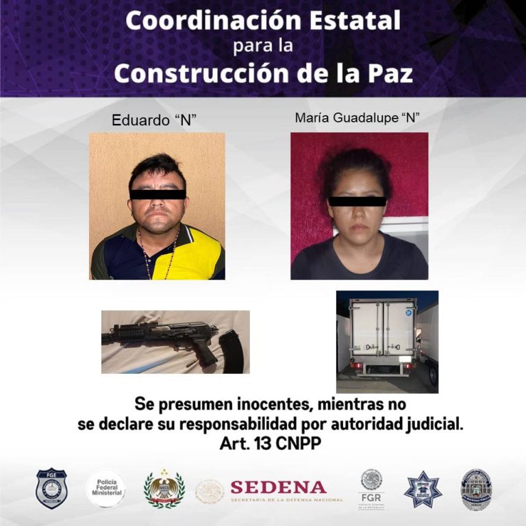 Detienen A Pareja En Posesión De Arma De Fuego Y En Posesión De